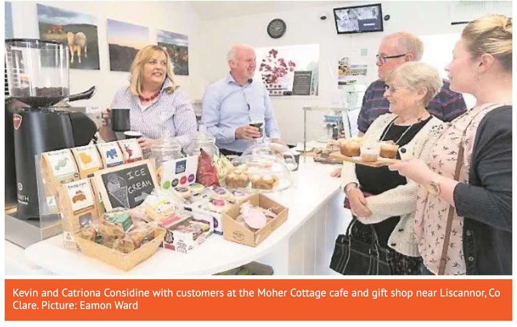 Irish Examiner features Moher Cottage - the cowshed turned into café